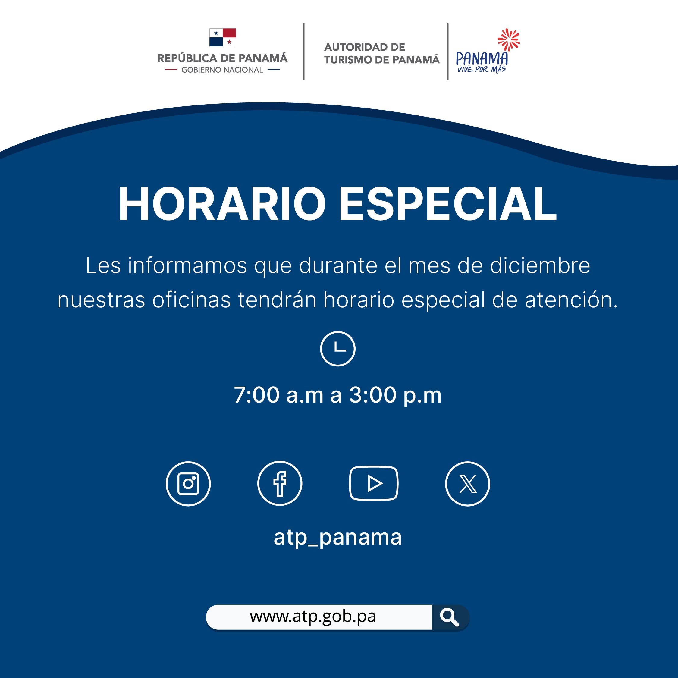 Horario especial de atención - Autoridad de Turismo de Panamá